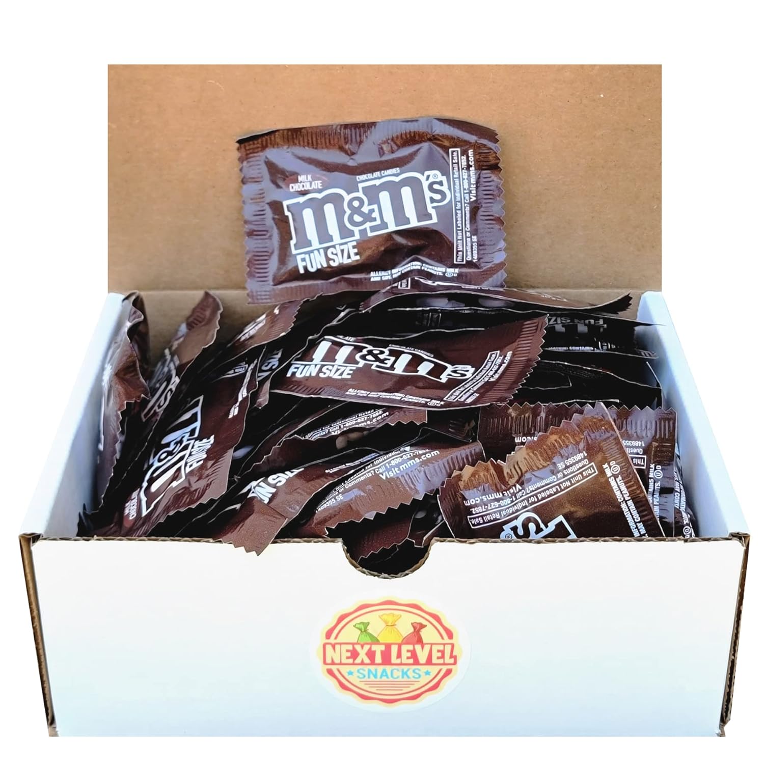 Amazon.com : M&M's Milk Chocolate Fun Size Packets Bulk Box (Pack of 60 ...