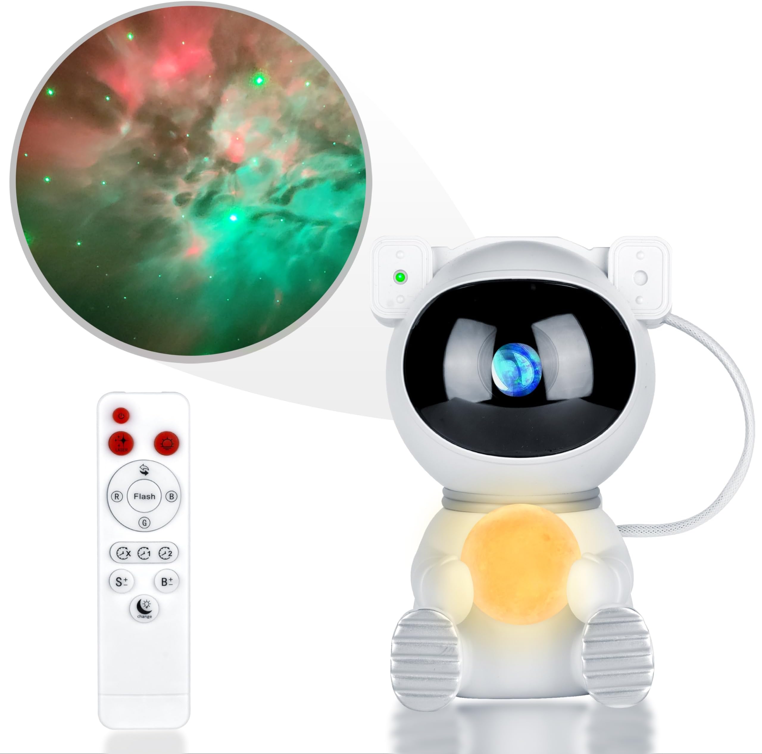 Astronaut Galaxy Projector Star Night Light with Moon Lamp, Starry ...