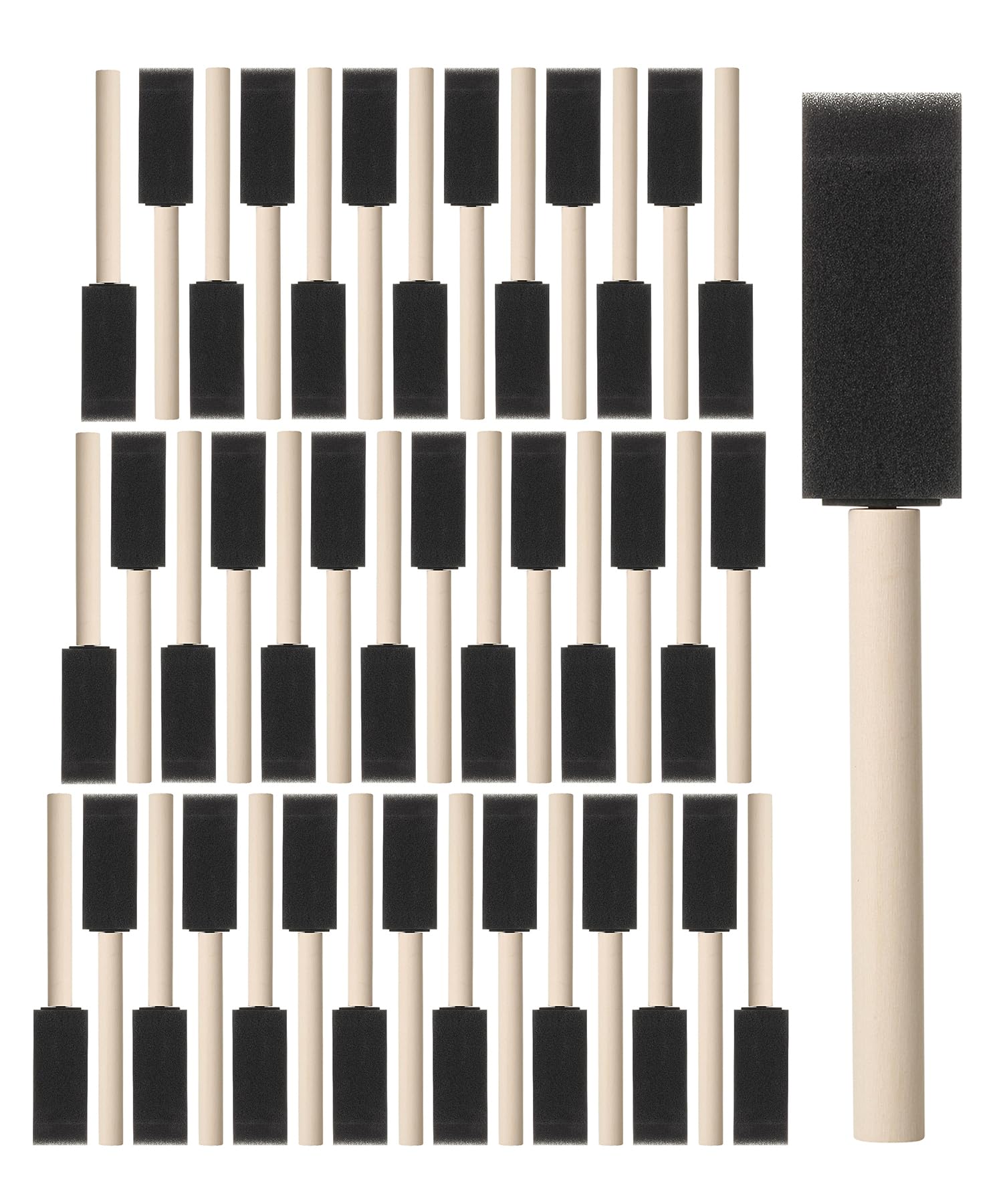 Amazon.com: Bates- Foam Paint Brushes, 1", 40 Pack, Sponge Brushes for ...