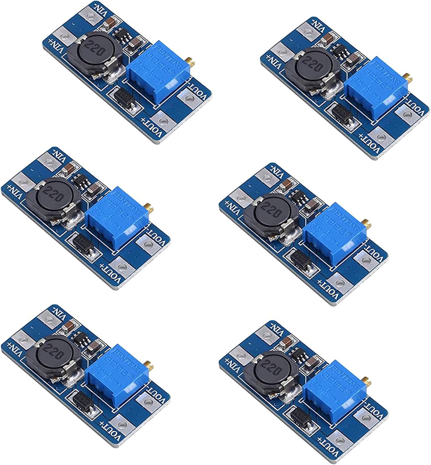 Mengtech DC-DC Step Up Boost Converter Modul 2A Einstellbare Spannungsreglerplatine ...