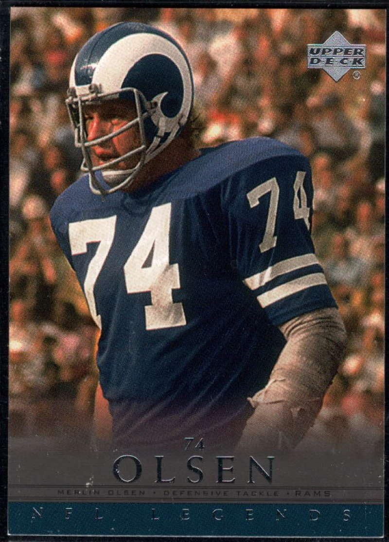 Amazon.com: Football NFL 2000 Upper Deck Legends #80 Merlin Olsen LA ...