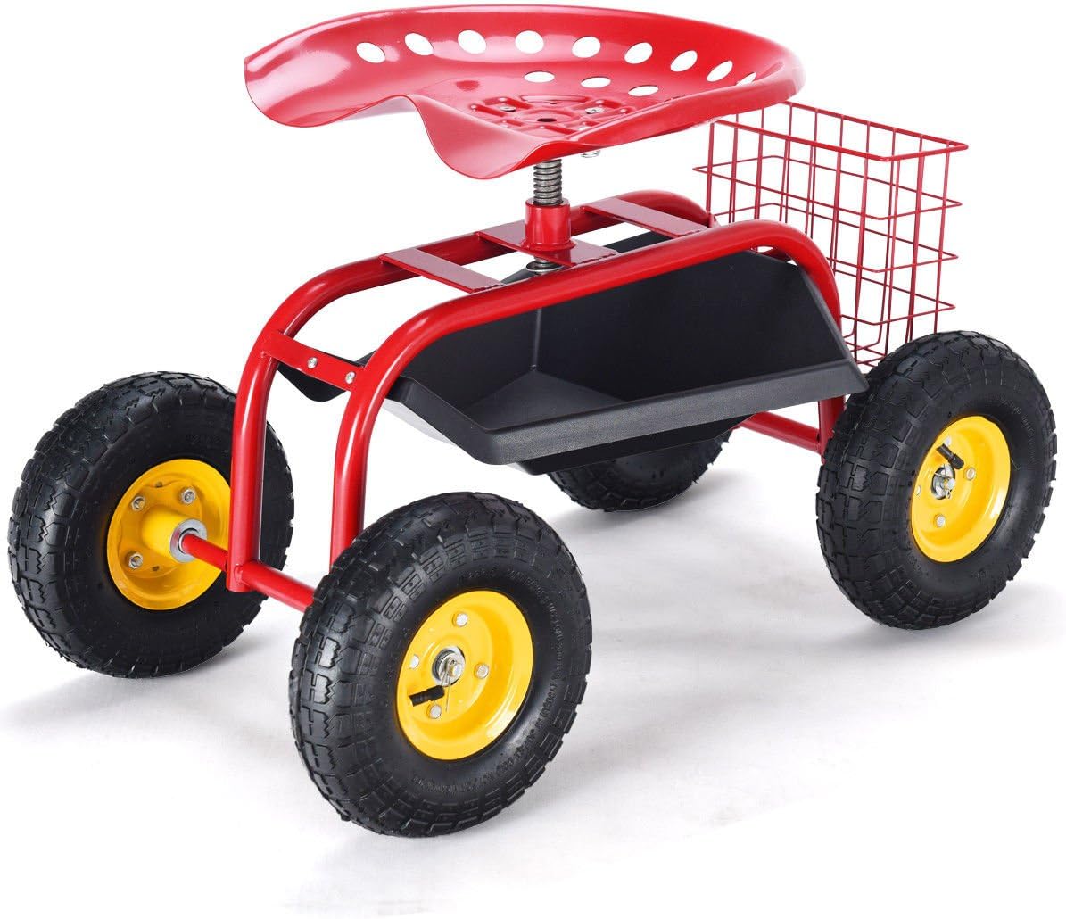 Amazon.com: Giantex Rolling Garden Work Seat, 360 Swivel Gardening ...