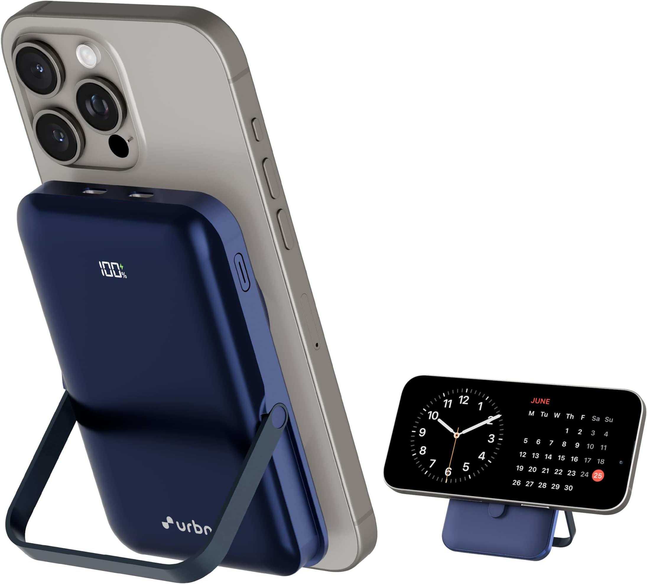 URBN 10000 mAh Stand Pro Magsafe Power Bank with Foldable Metalic Stand ...