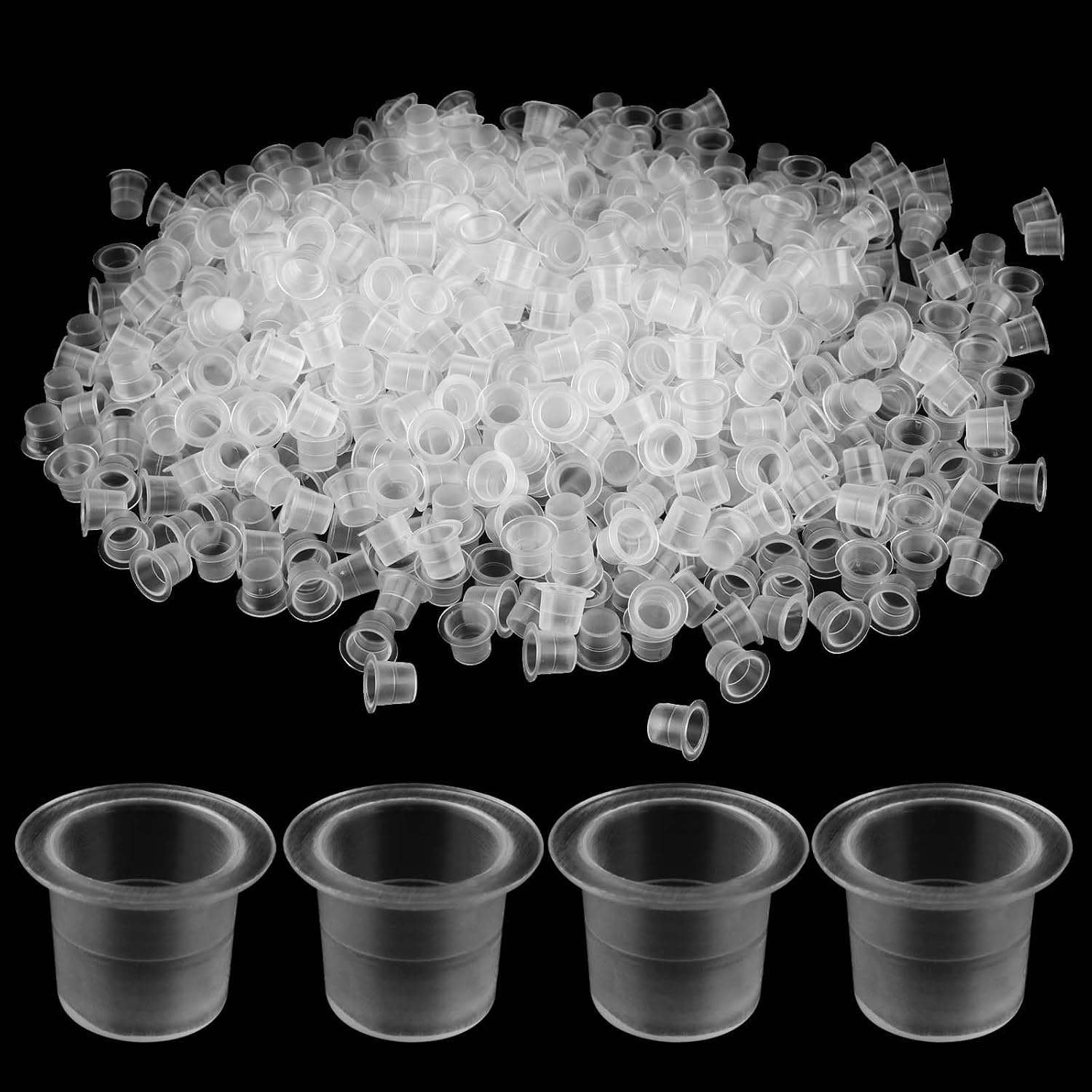Amazon.com: SEUNMUK 2000 PCS Tattoo Ink Caps, 14x10 mm Disposable ...