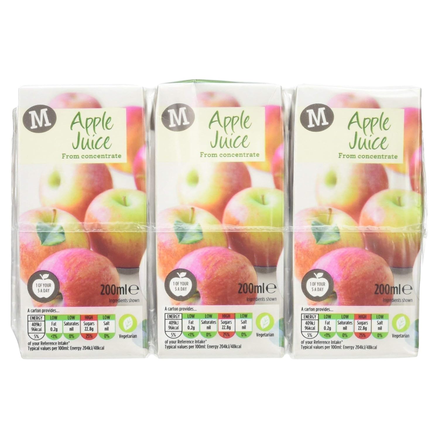 Morrisons Apple Juice From Concentrate 3 X 200ml Cartons : Amazon.co.uk ...
