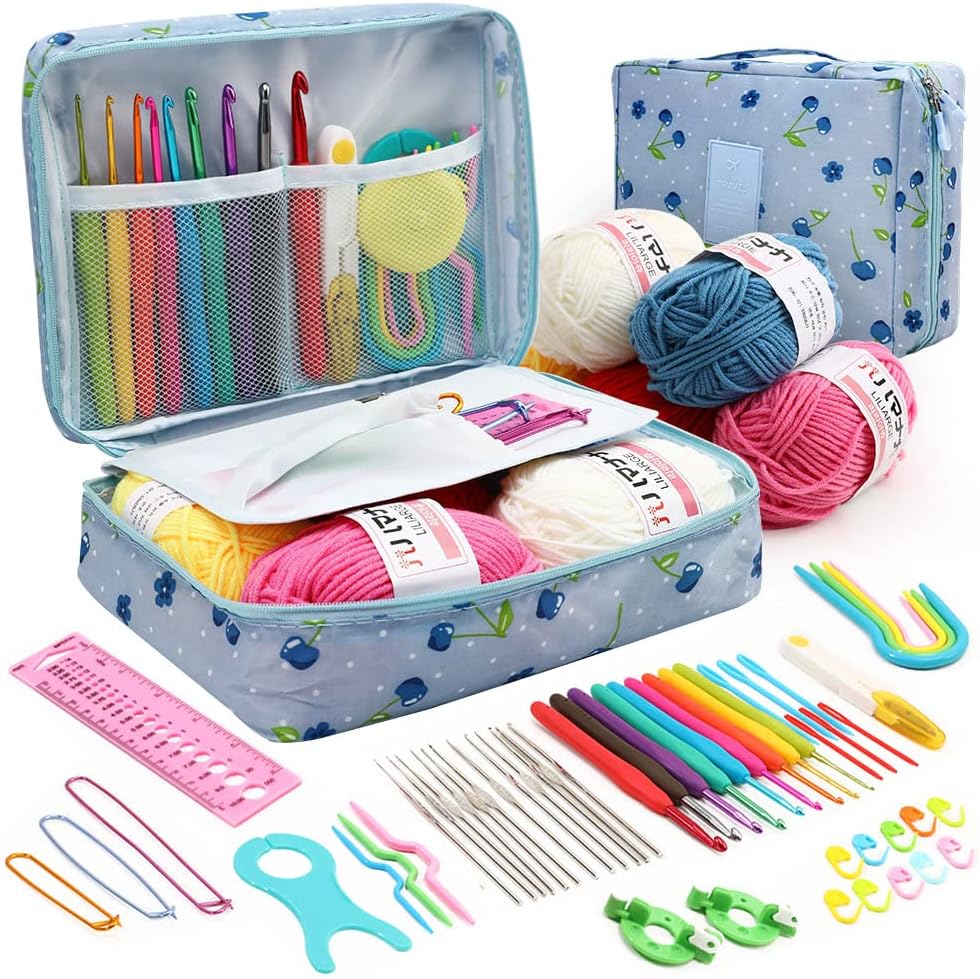 58 PC Crochet Kit for Beginners Knitting & Crochet Supplies,Premium ...