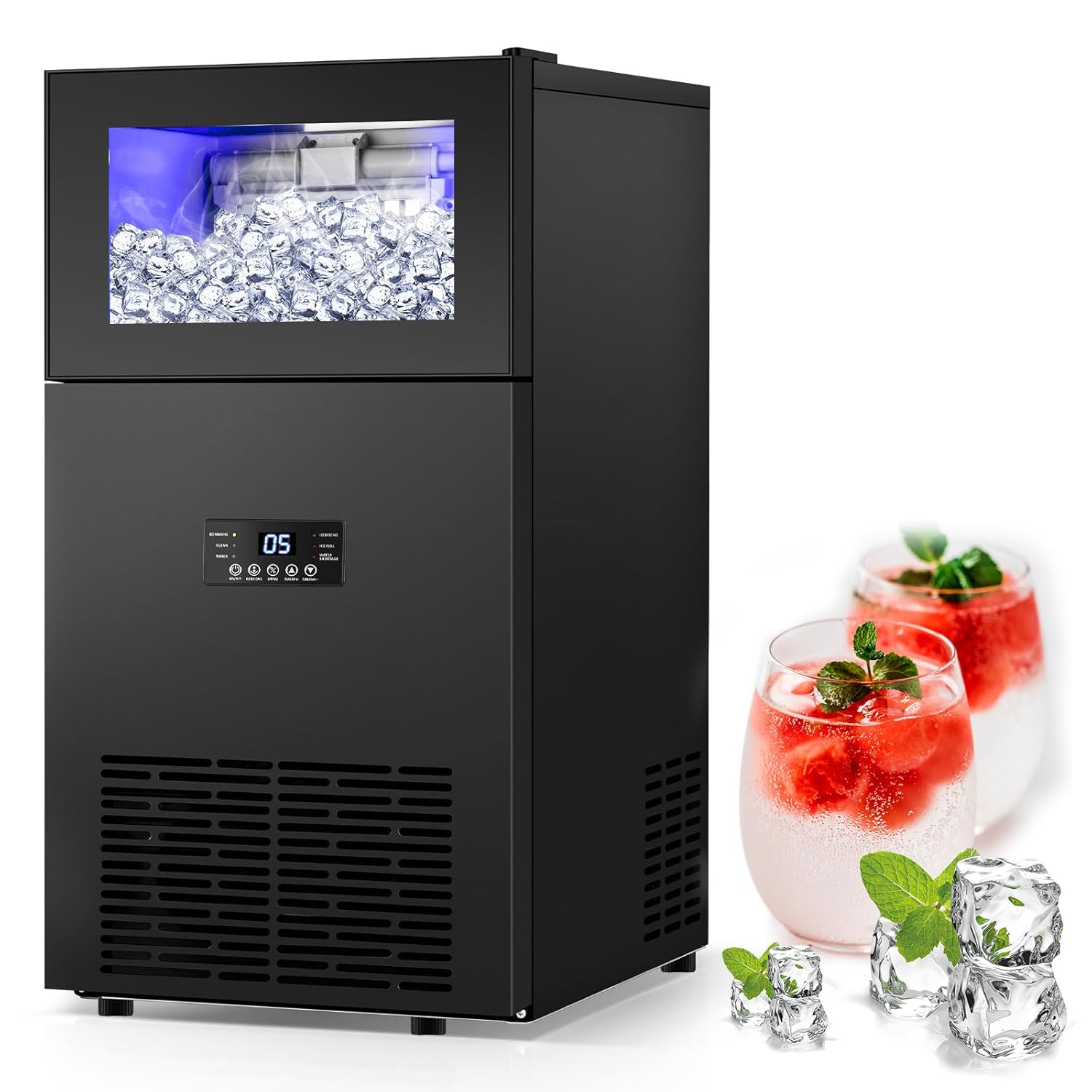 Amazon.com: Commercial ice Maker Machine 35lb Capacity, Rapid 10 Minute ...