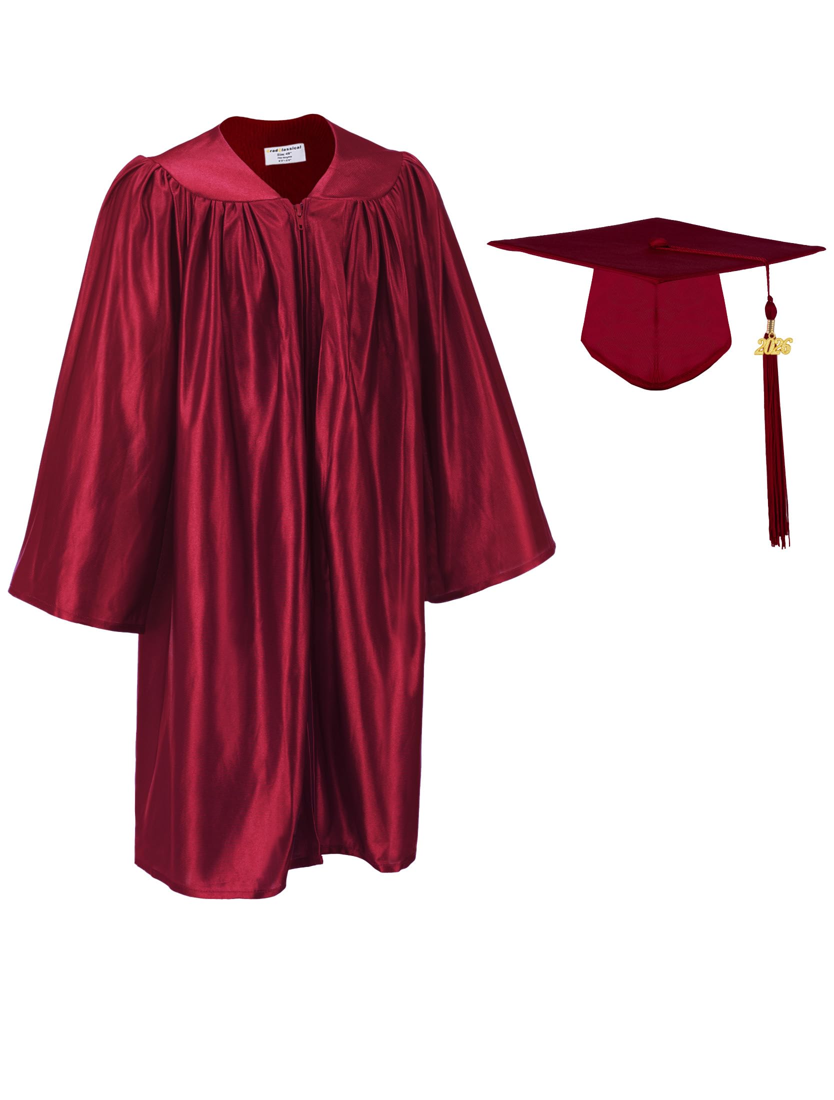 Snapklik.com : GradClassical Unisex Shiny Graduation Gown Cap Tassel ...