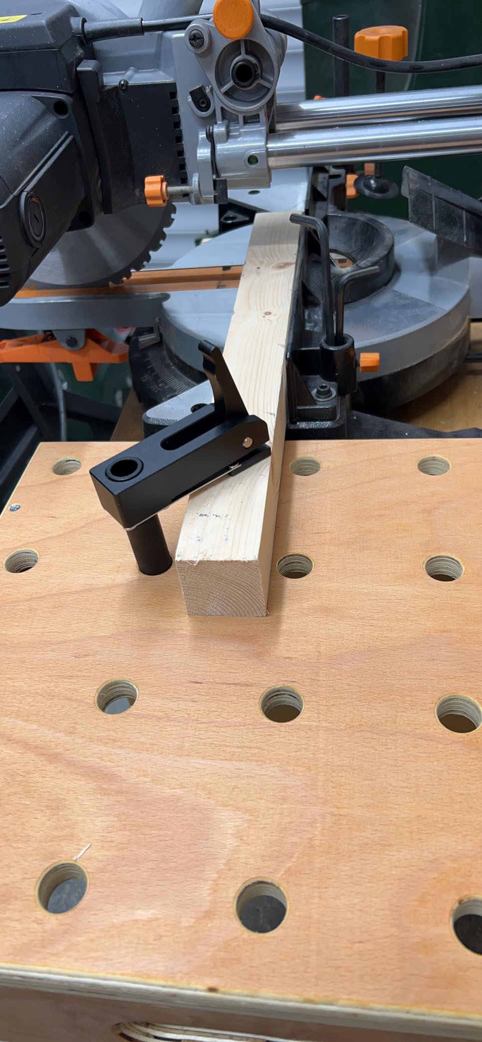 2 Pack MFT Style Hold Down Clamp Long Bench Dog Clamp 20mm Dog Hole ...