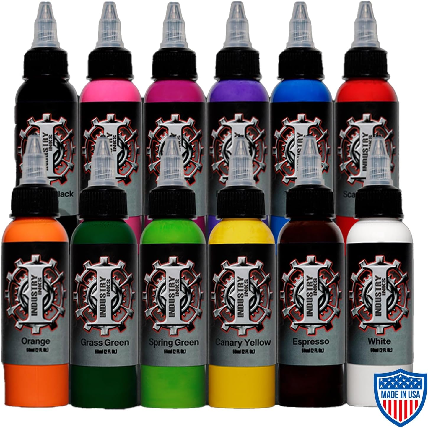 Amazon.com: Mike DeMasi Tattoo Ink Supplies 19 Color Portrait Kit ...