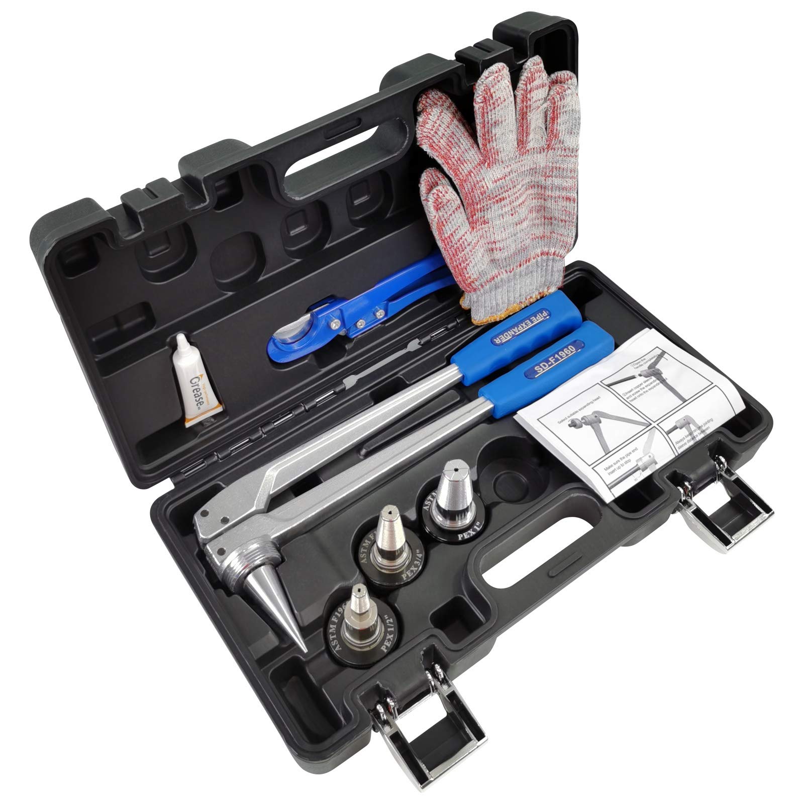 Buy IBOSAD Manual PEX Pipe Expander Tool Kit with 1/2",3/4",1 ...
