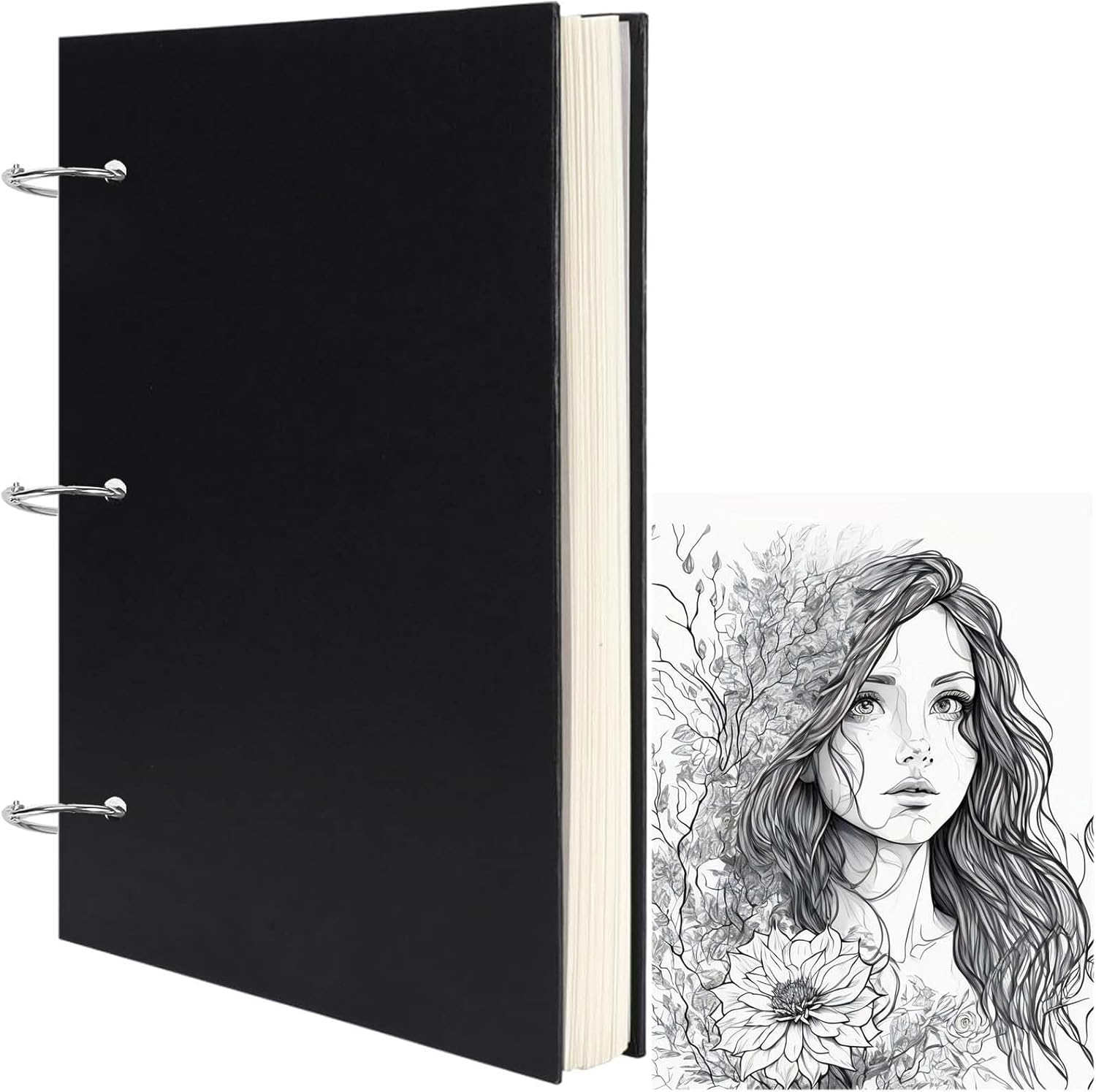 A4 Sketchbook, Sketch Book with 160g Thick Paper, Binder Binding Sketch ...