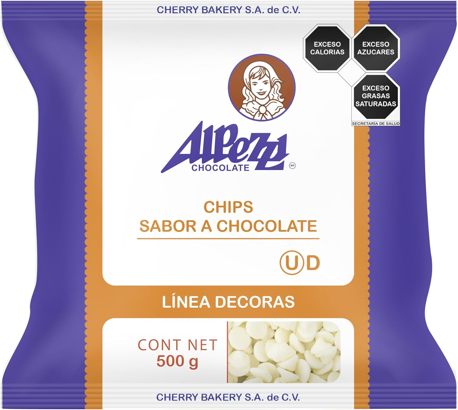 Alpezzi Chocolate Chips Chocolate Alpezzi 500 Grs (Blanco) : Amazon.com ...