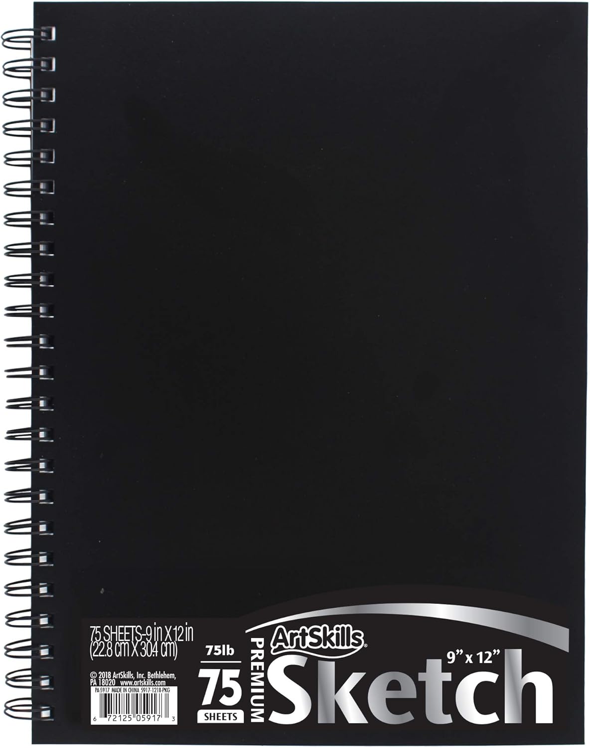 Amazon.com: ArtSkills Premium Pad Sketch Book, 9"x12", Black/White 3 ...
