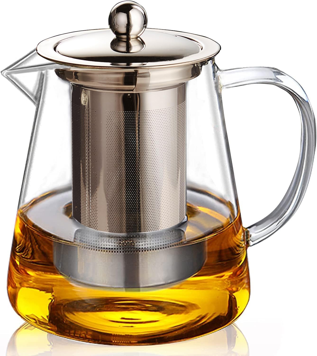 Amazon.com | Antner 1200ml/40oz Glass Teapot with Removable Stainless ...