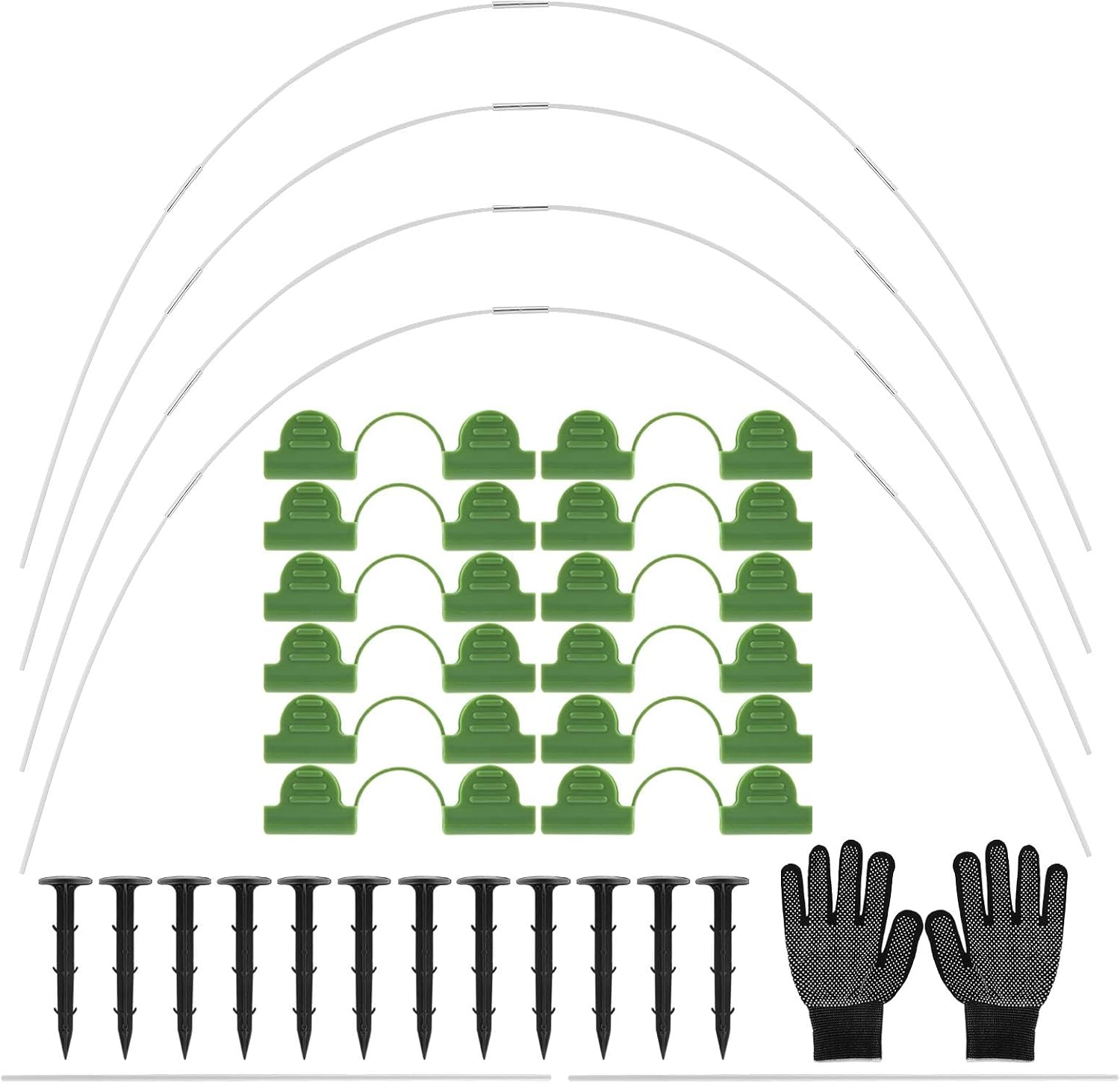 Amazon.com: Garden Hoops for Raised Beds,17ft Greenhouse Hoops Grow ...