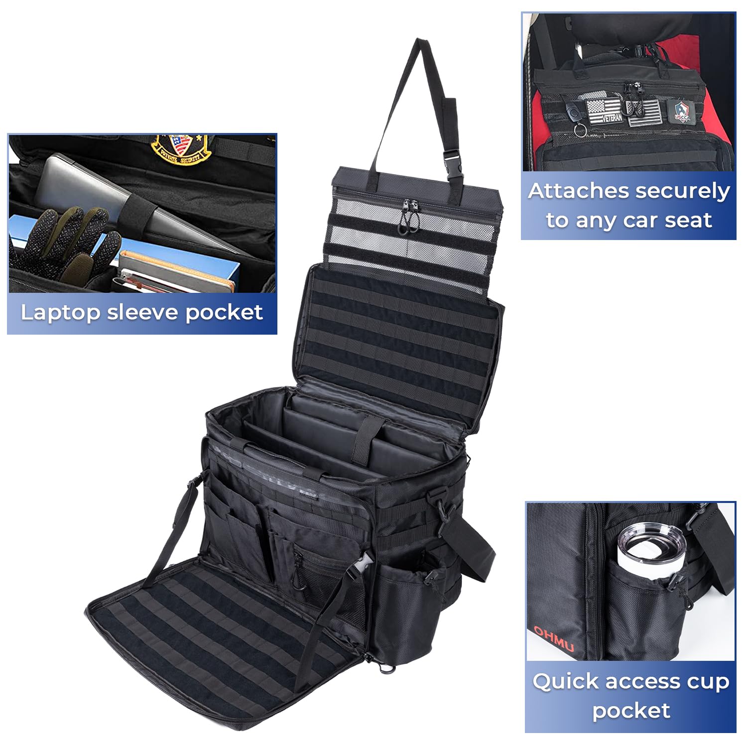OHMU Tactical Patrol Bag Organizer Police Duty Bag for Law Enforcement ...