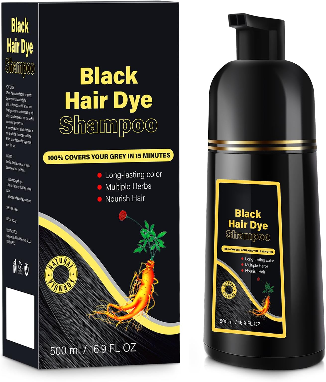 Amazon.com : MEIDU Chestnut Brown Hair Dye Shampoo Hair Color Shampoo ...