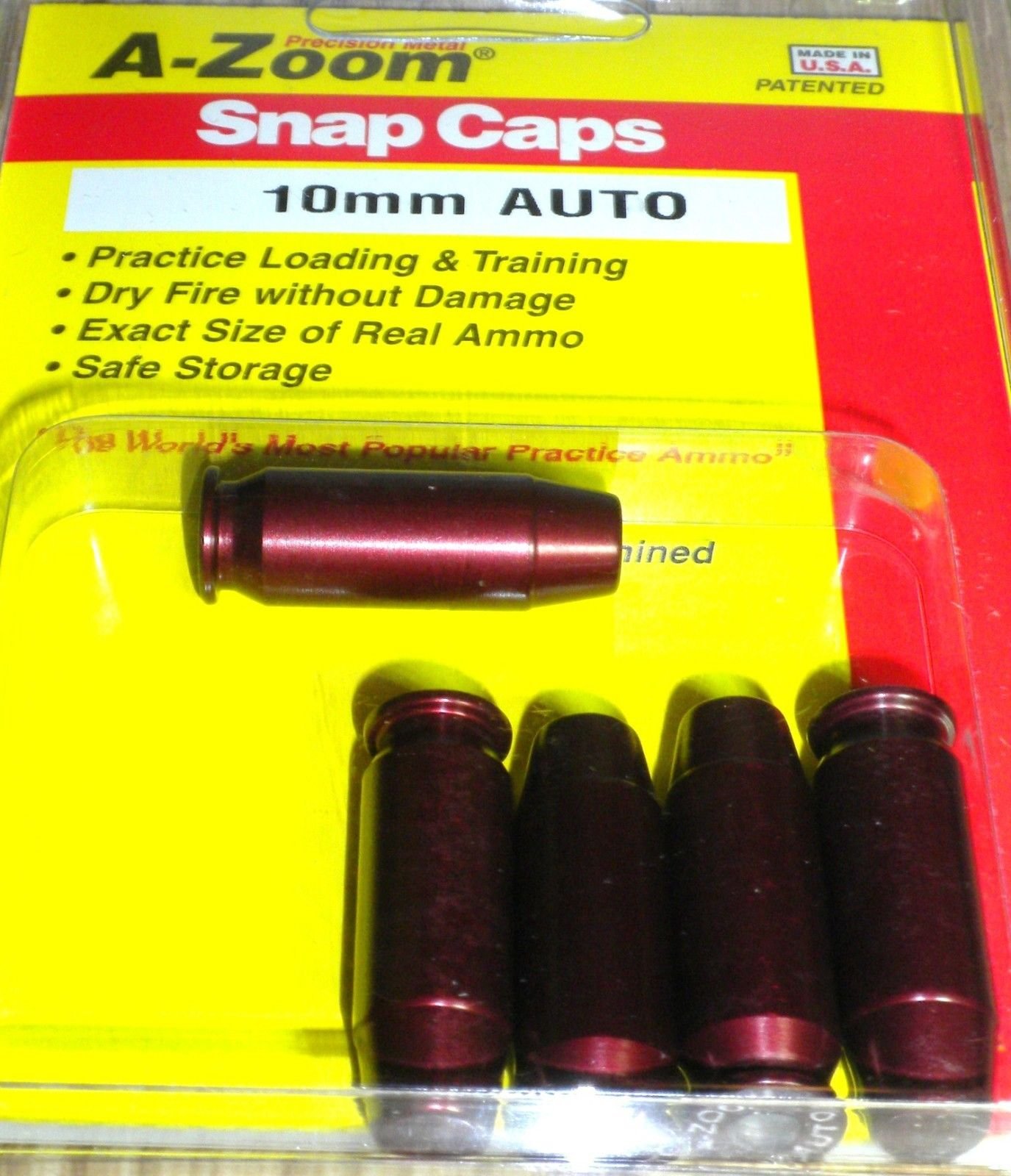 Amazon.com : A-ZOOM 10-mm Auto Precision Snap Caps (5 Pack), Red : Gun ...