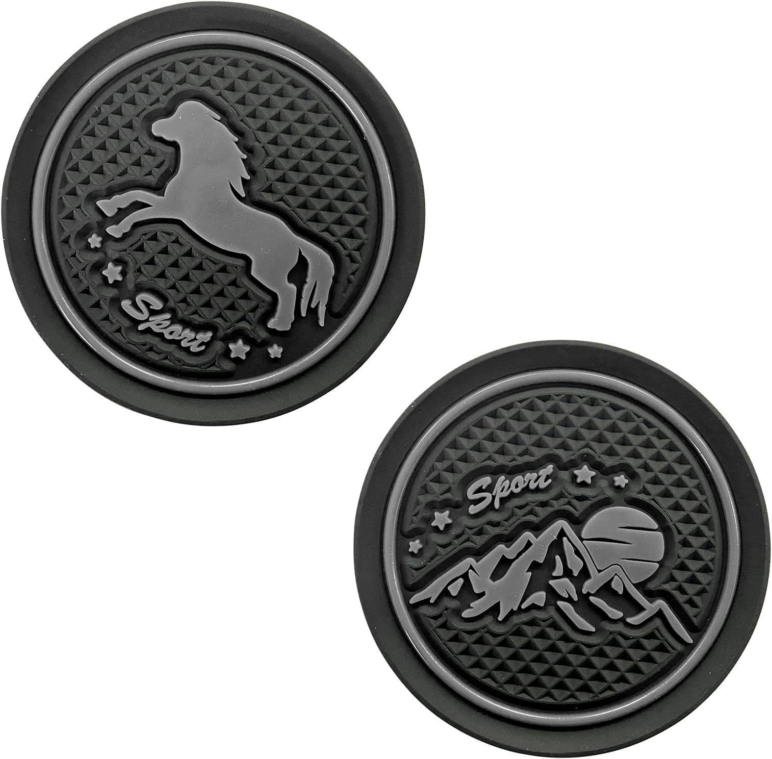 Amazon.com: Car Cup Holder Coaster 2PCS Cool Fire Horse Car Coasters ...