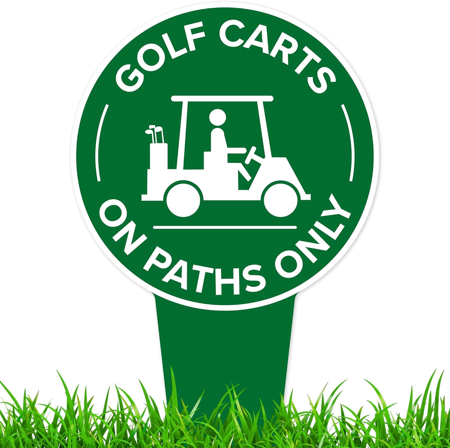 Amazon.com: Golf Carts On Paths Only Sign, 7"x13", Heavy Duty ...