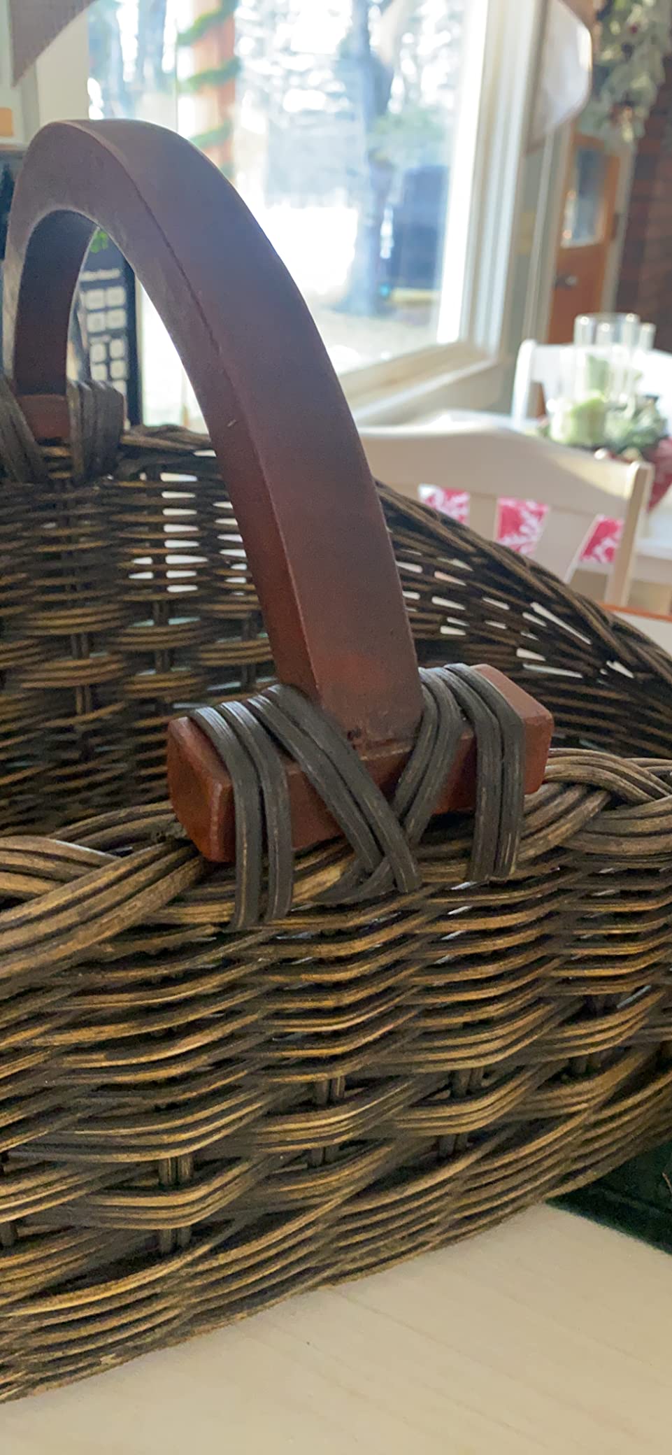 Amazon.com: The Basket Lady Wicker Gathering Basket, Large, 22.5 in L x ...