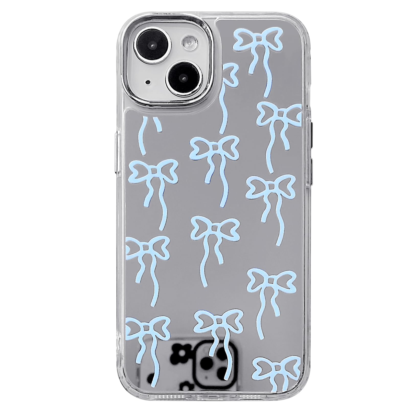 Amazon.com: Lovmooful Compatible for iPhone 13/14 Mirror Case Aesthetic Cute Ribbon Bowknot ...