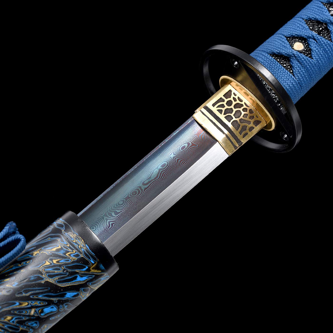 Buy entez Katana Sword Real Battle Ready,Damascus Katana,Japanese ...
