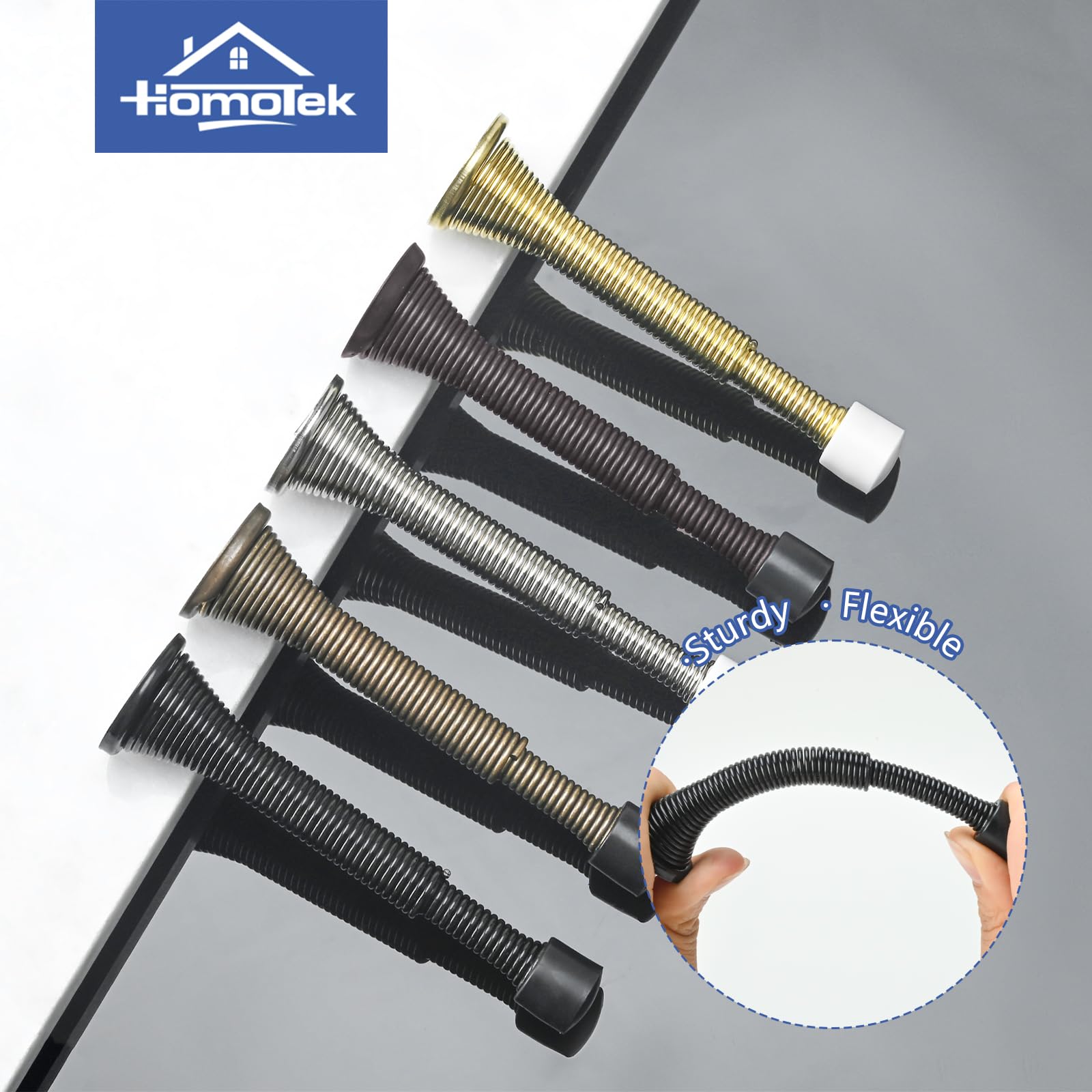 Snapklik.com : HOMOTEK 10 Pack Telescoping Spring Door Stoppers ...