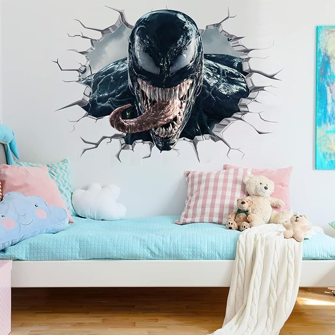 Amazon.com: Venom Wall Decal 3D Marvel Comics Superhero Venom Wall ...