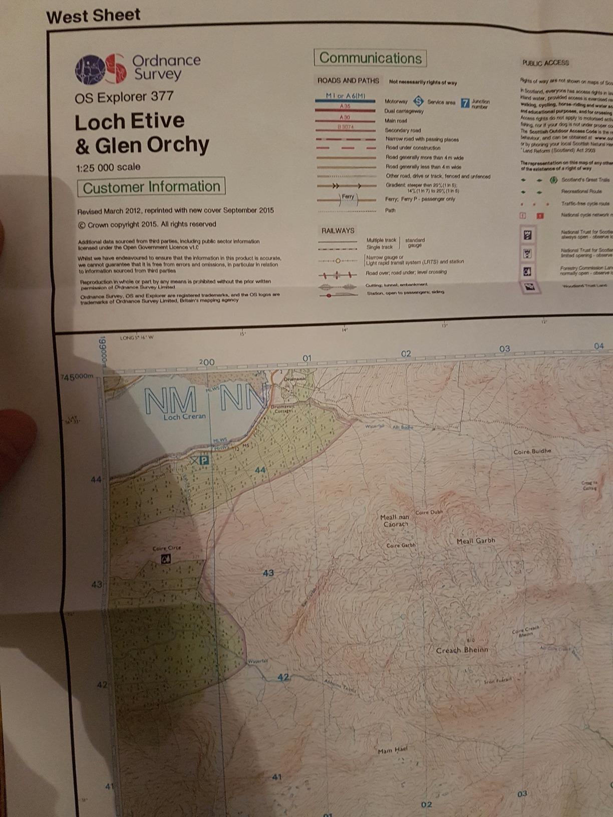 Loch Etive & Glen Orchy Map | Dalmally, Tyndrum, Bridge of Orchy ...