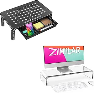 Amazon.com: Zimilar Monitor Stand Riser with Drawer - 3 Height ...