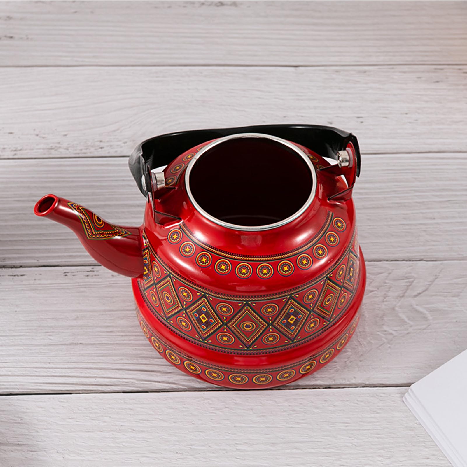 Snapklik.com : 1.1L Arab Style Vintage Tea Kettle,Enamel Tea Kettle