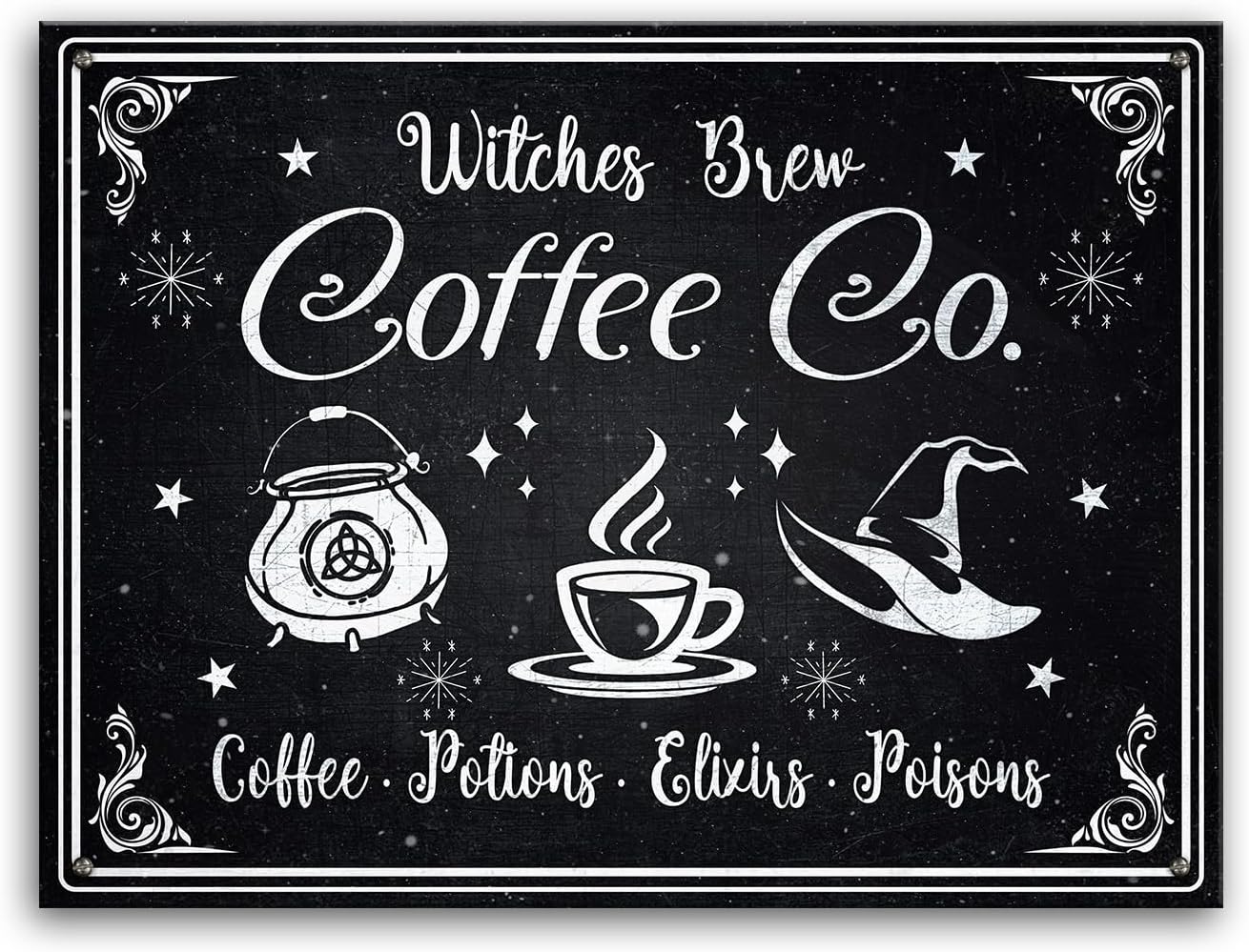 Amazon.com: WODORO Halloween Decor Kitchen Coffee Bar Witches Brew ...