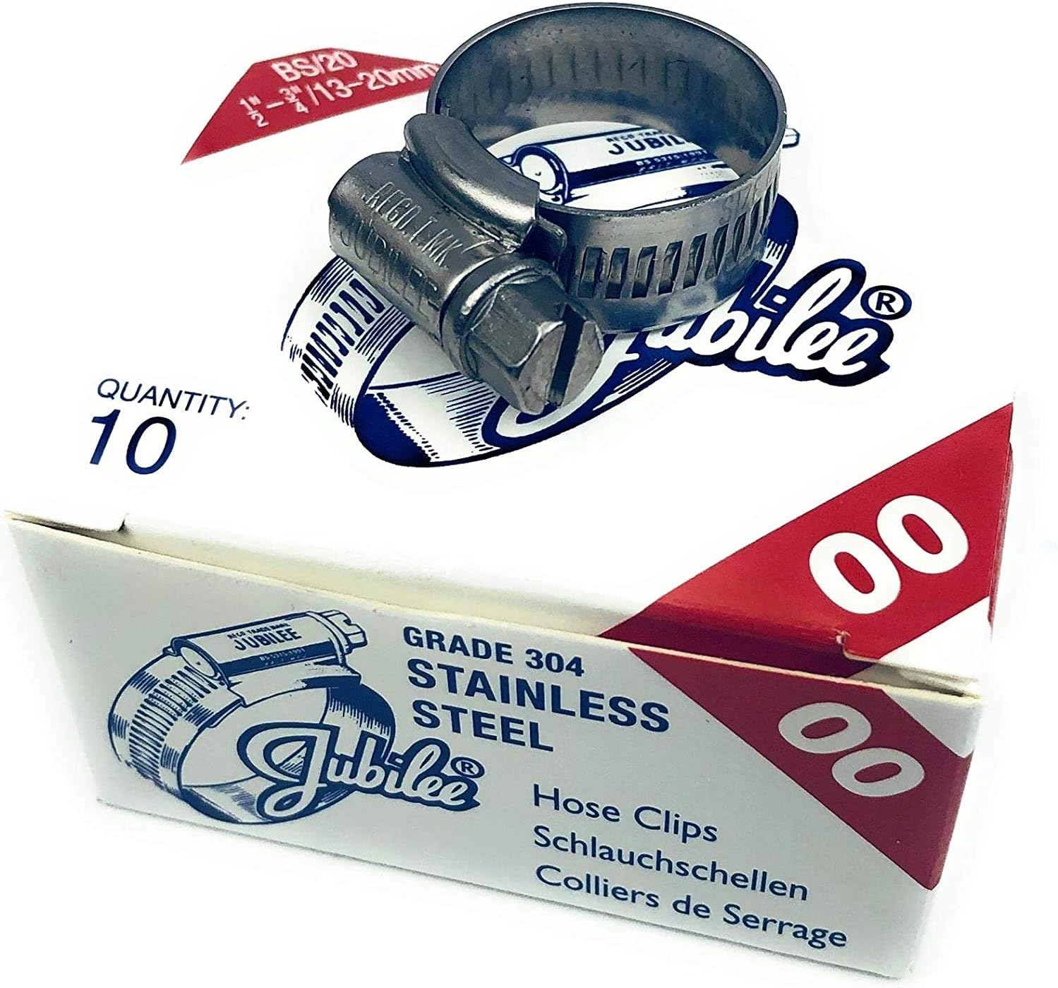 Jubilee® Stainless Steel SS304 Hose Clamp 25-35mm x 10 : Amazon.co.uk ...