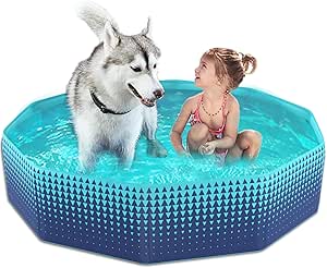 Amazon.com: Jasonwell Foldable Dog Kiddie Pool - Hard Plastic Kids Paddling Pool Toddler Baby ...