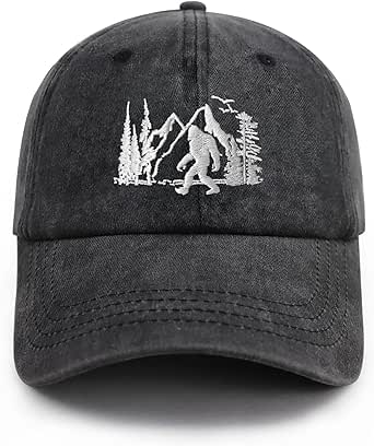 Tomalillin Bigfoot Hats for Men Women, Funny Adjustable Embroidered Big ...