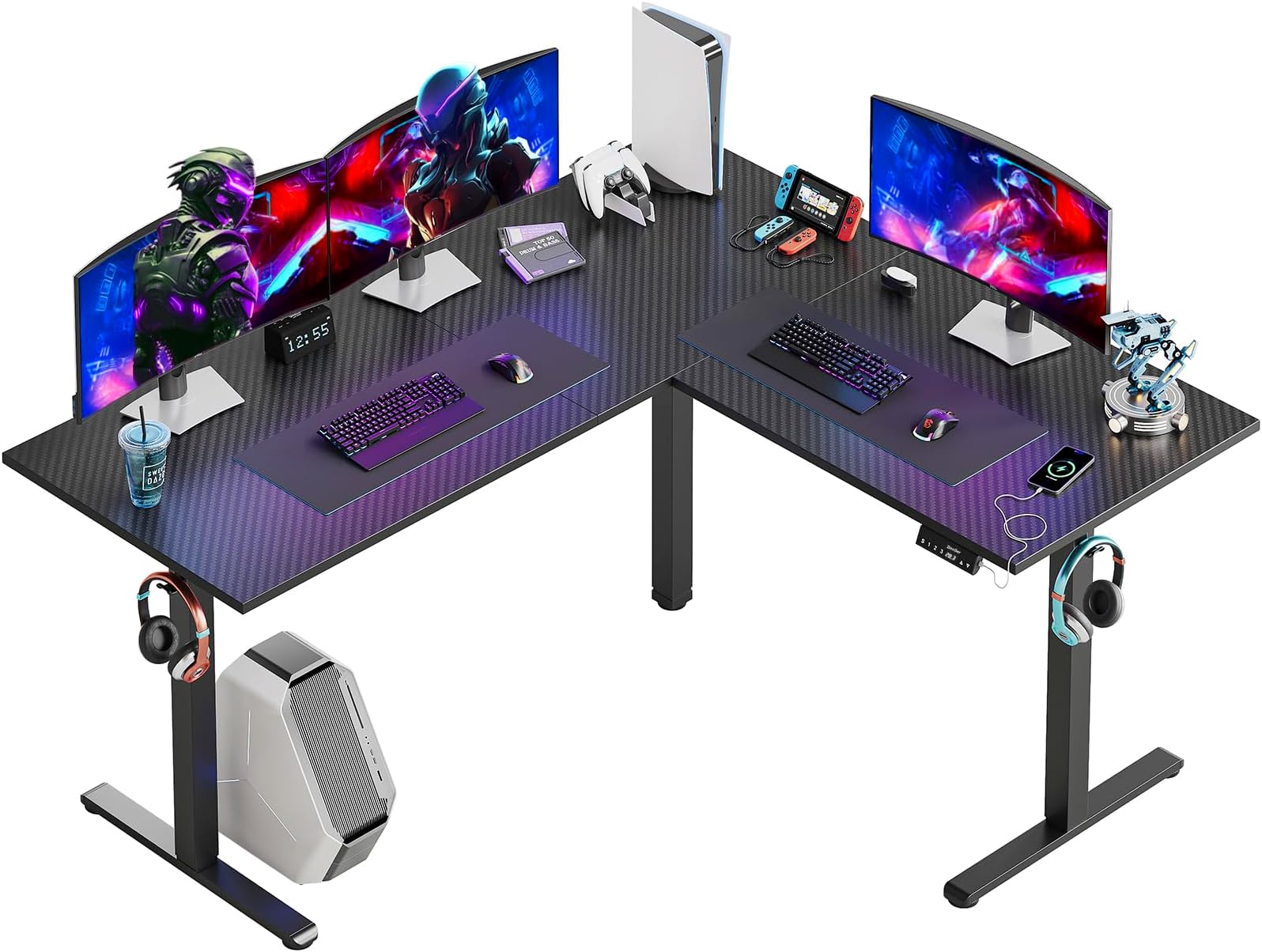 Amazon.com: ALFA FURNISHING Electric Standing Desk Adjustable Height, 60 x 30 Inch Home Office ...