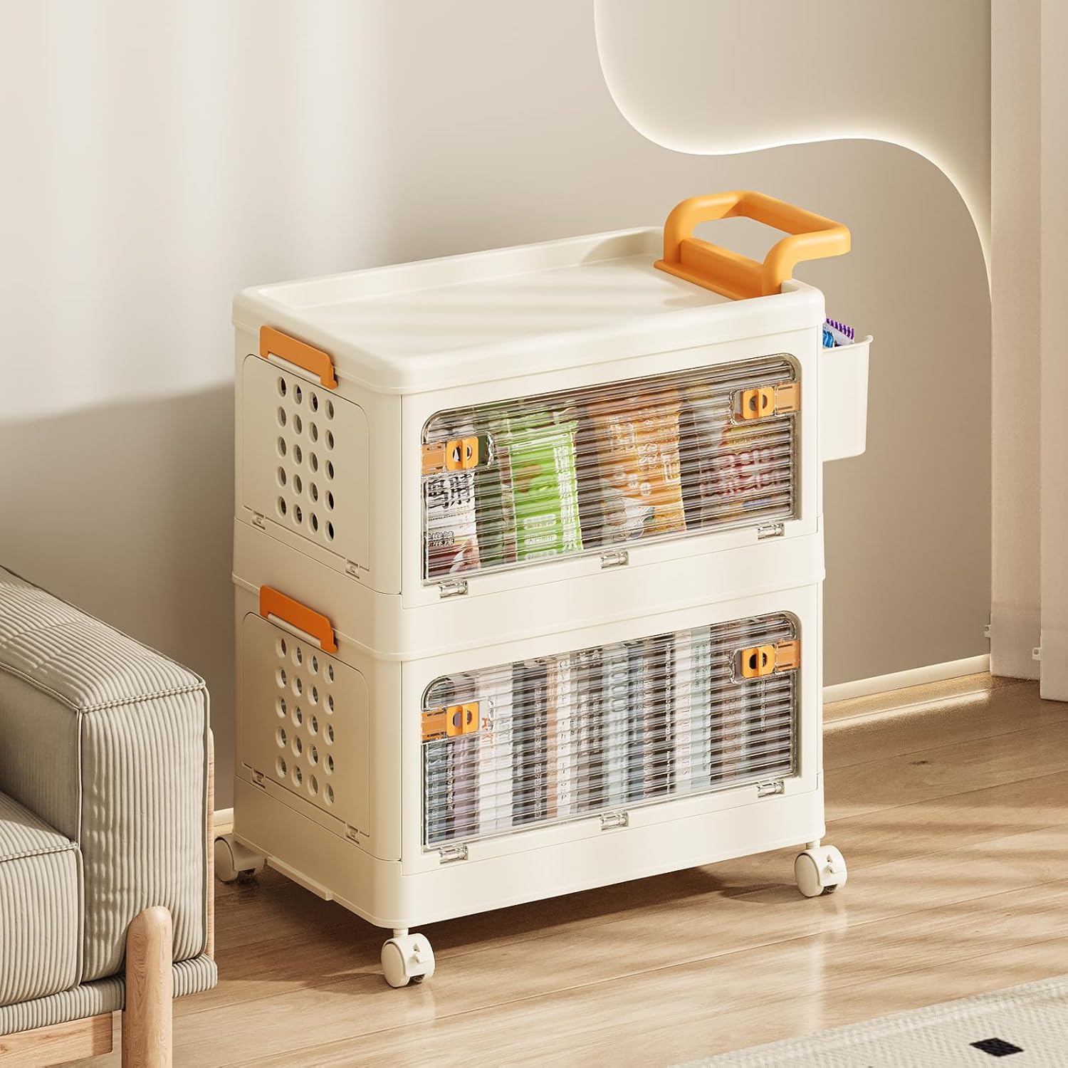 Amazon.com - Smequeen Plastic Shelves Organizer,Nightstand, Folding ...