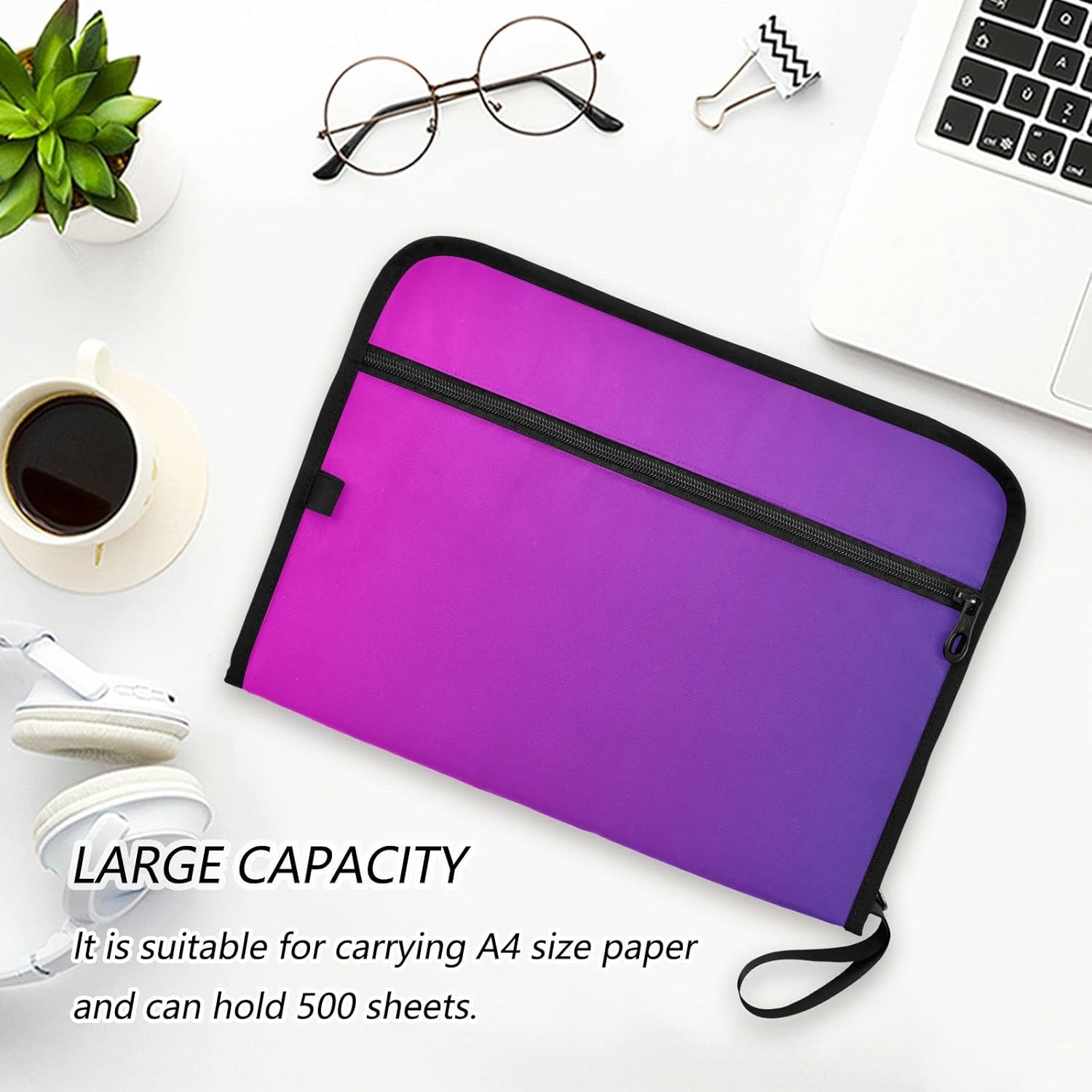 Purple Gradient Expanding File Folders for Documents A4 Letter Size ...