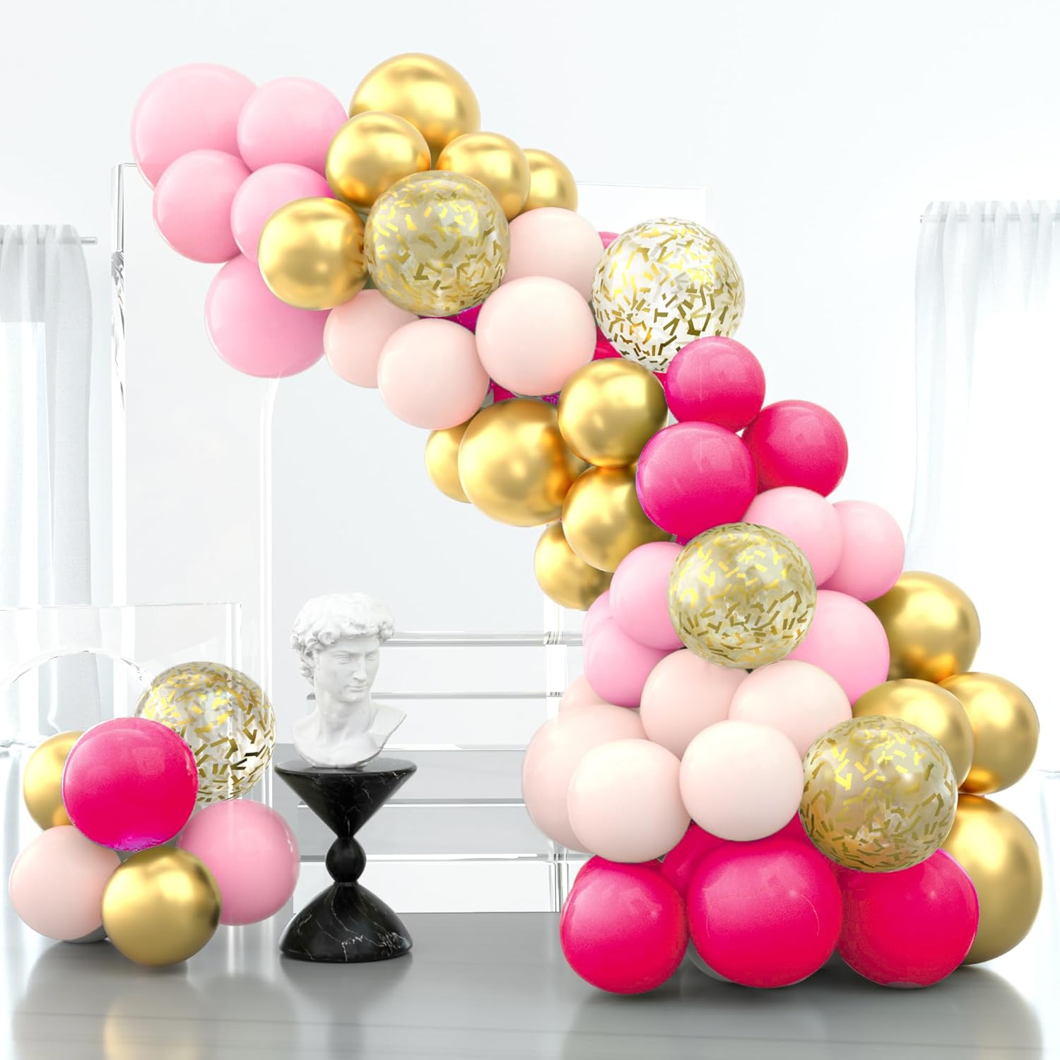 Amazon.com: PartyWoo Shades of Pink Balloons, 100 pcs 12 Inch Pack of ...