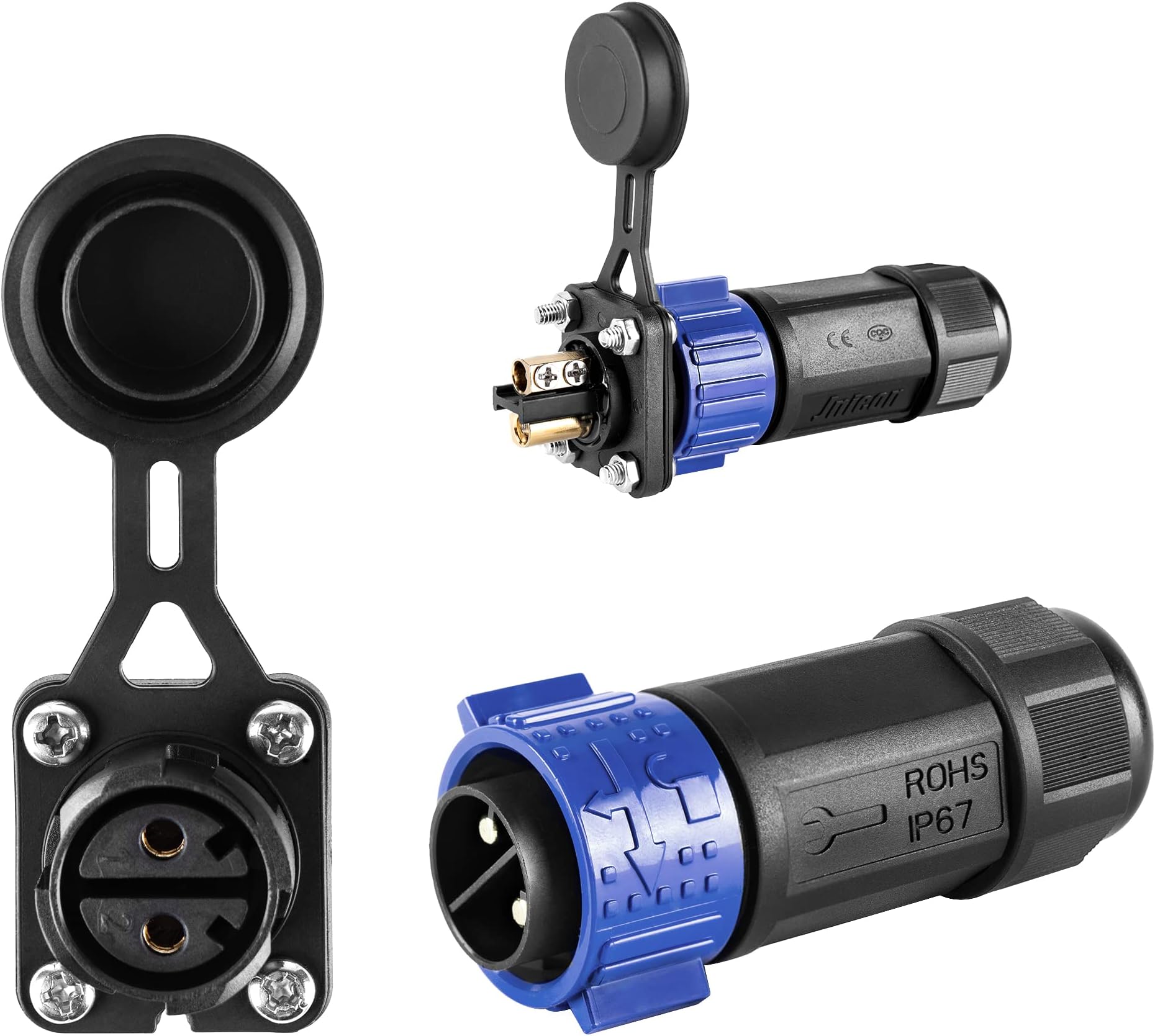 Amazon.com : Elegend 60A Trolling Motor Plug & Receptacle - 12/24/36/48 ...