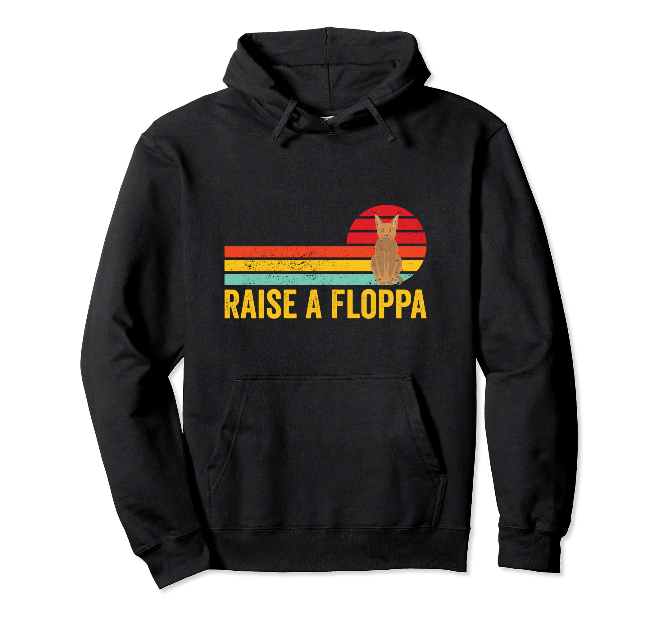 Amazon.com: Big Floppa Caracal Cat Meme Retro Raise A Floppa Pullover ...