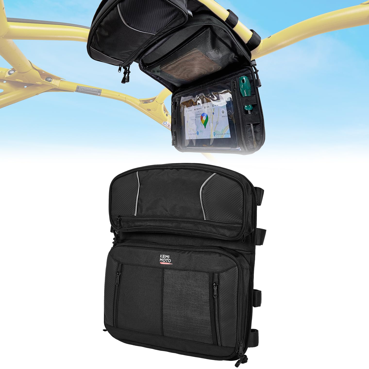 Amazon.com: KEMIMOTO UTV Overhead Roof Bag, Large-Capiticy 1680D ...