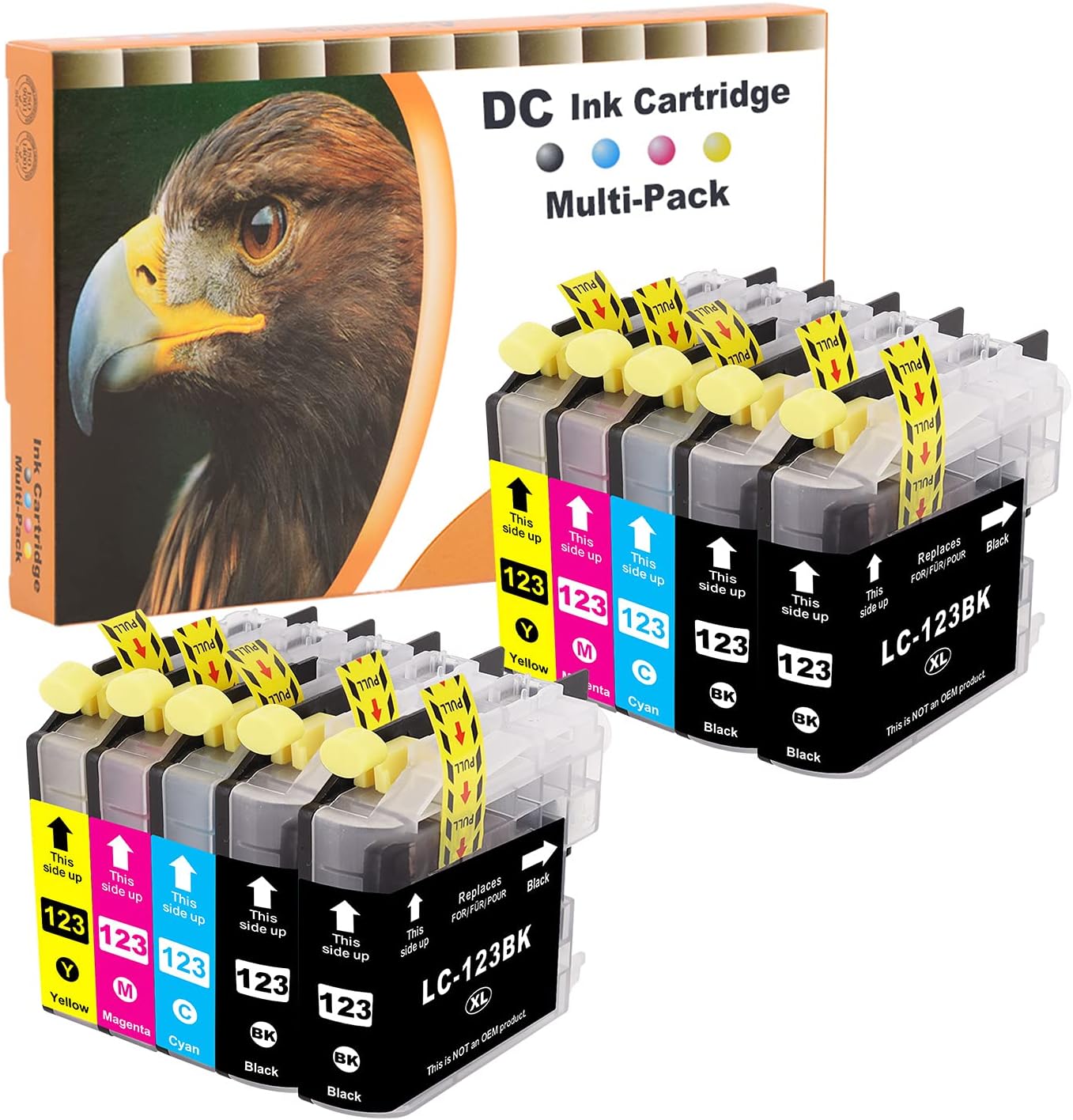 D&C Compatible Ink Cartridge for Brother LC123 LC123XL for Brother DCP ...