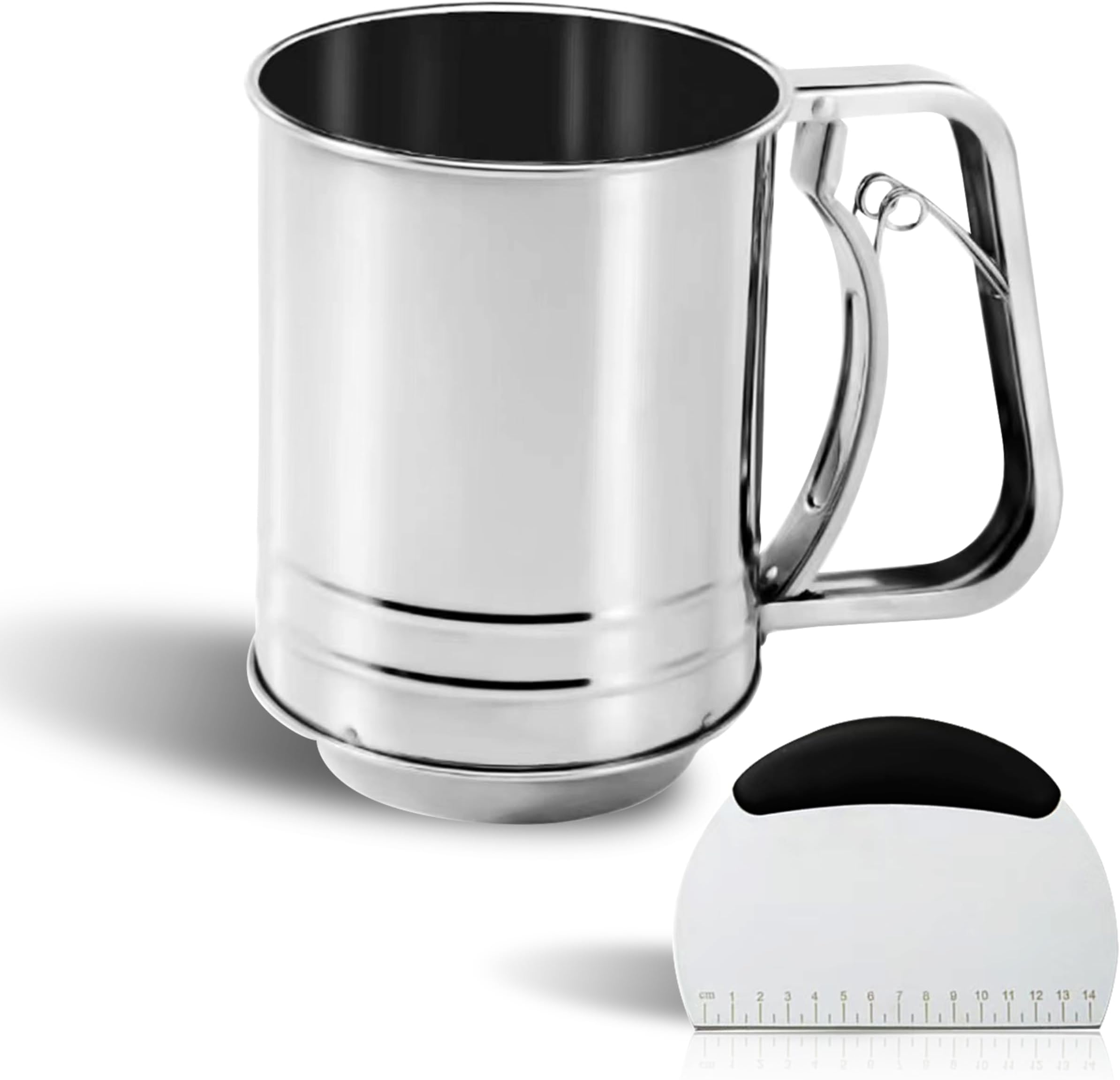 Amazon.com: Flour Sifter, Stainless Steel Sifter for Baking, Double ...