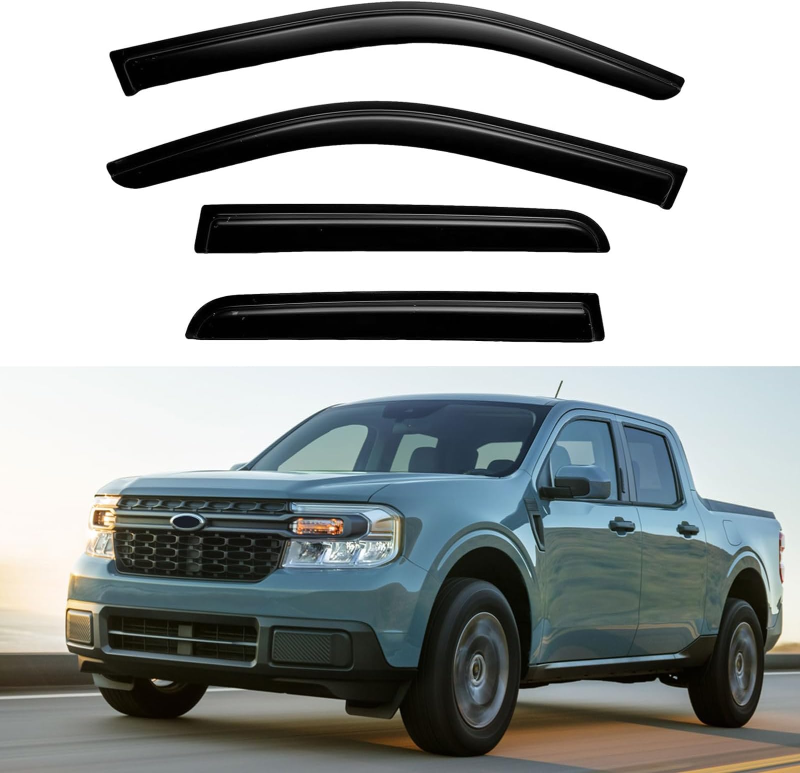 Amazon.com: EIUHMOU Window Visor Deflectors Vent Guards Wind Rain ...