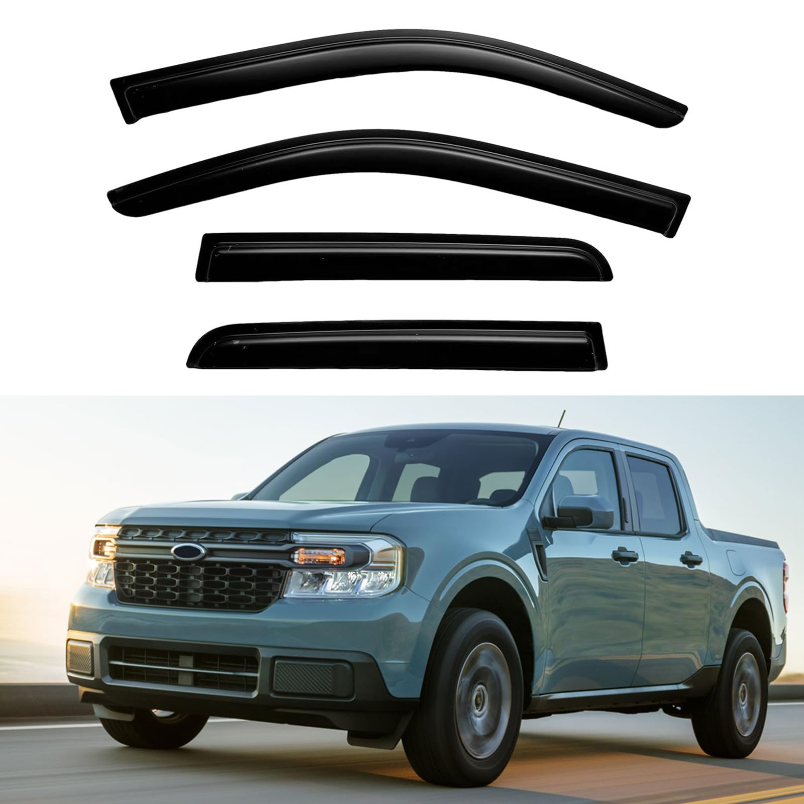 Amazon.com: EIUHMOU Window Visor Deflectors Vent Guards Wind Rain ...