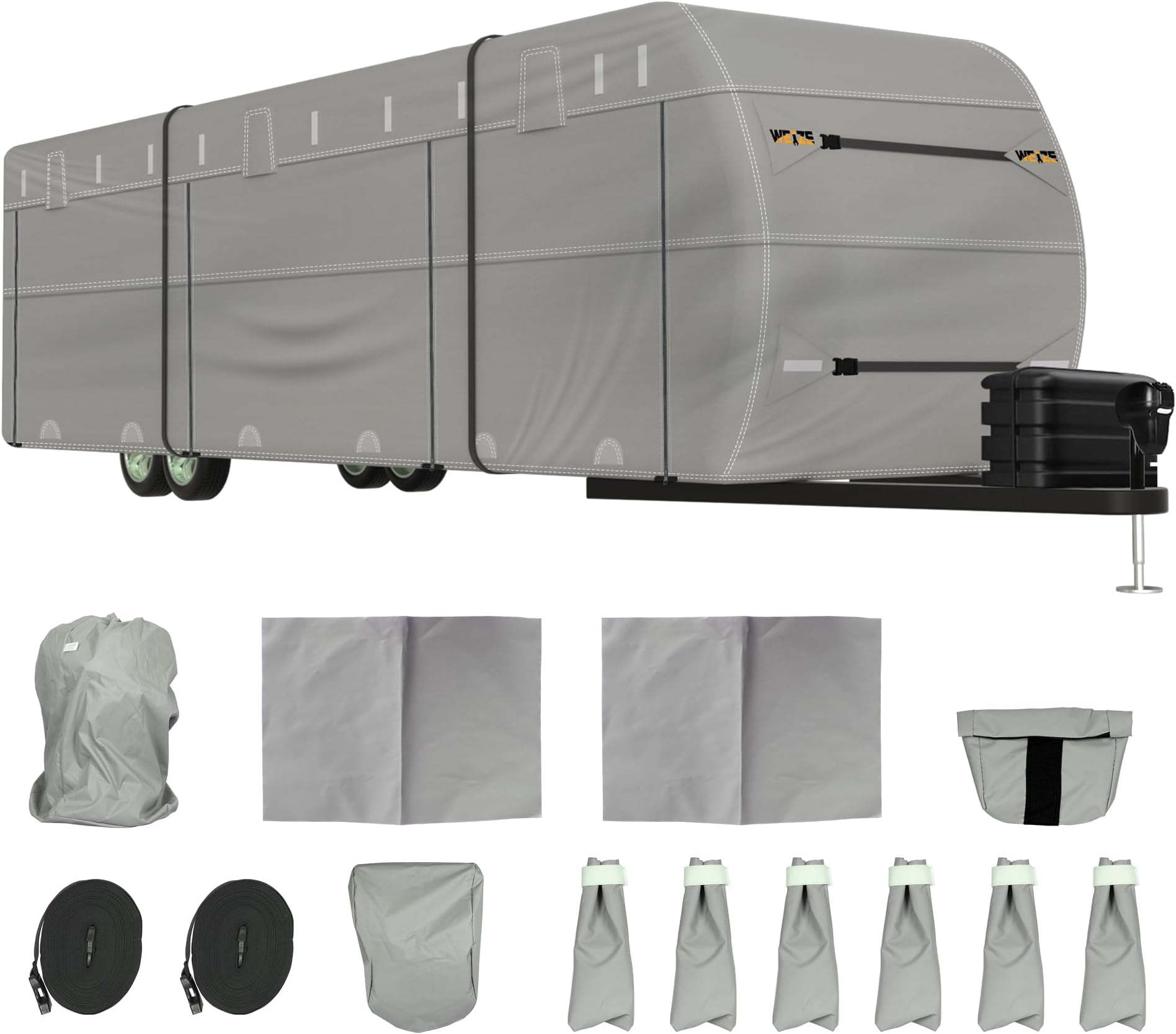 Amazon.com: Weize Travel Trailer RV Cover, Tear-Resistant Waterproof ...