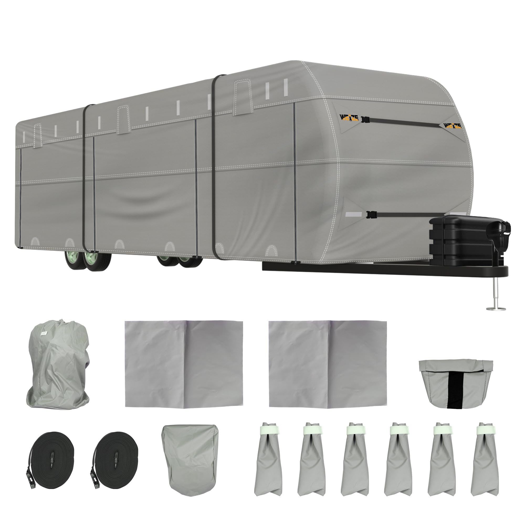 Amazon.com: Weize Travel Trailer RV Cover, Tear-Resistant Waterproof ...